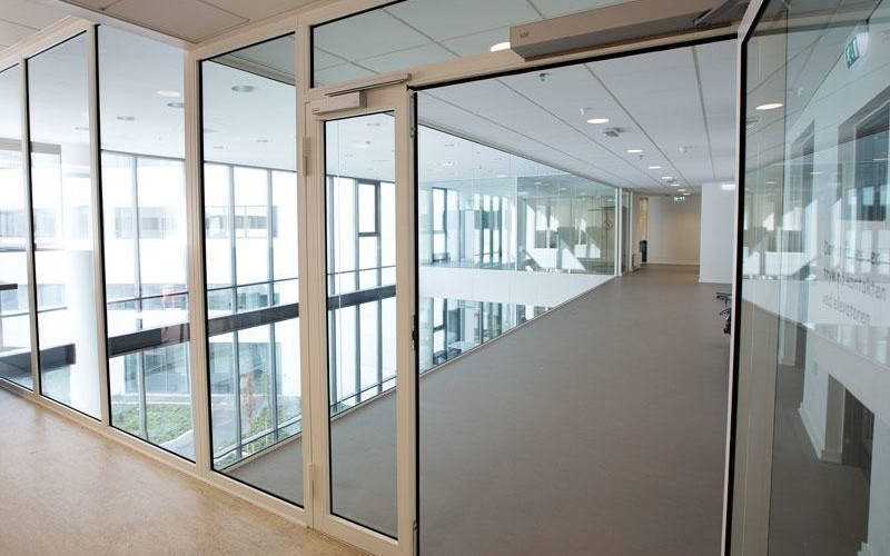 Triplan TP Fire S fire-rated glass wall in steel frames