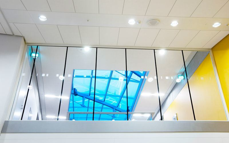 Triplan TP Fire S fire-rated glass wall in steel frames