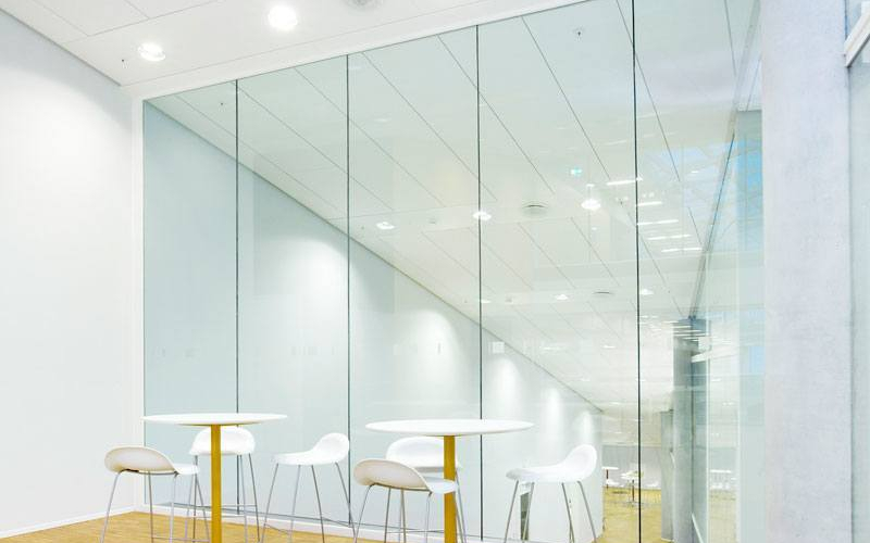 Triplan TP Fire S fire-rated glass wall in steel frames